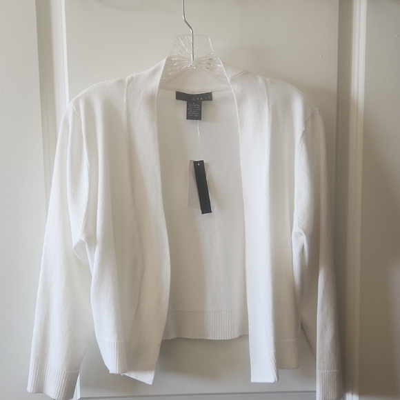 Grace | Sweaters | Grace White Open Front Shrug Size L 34 Sleeve Nwt ...